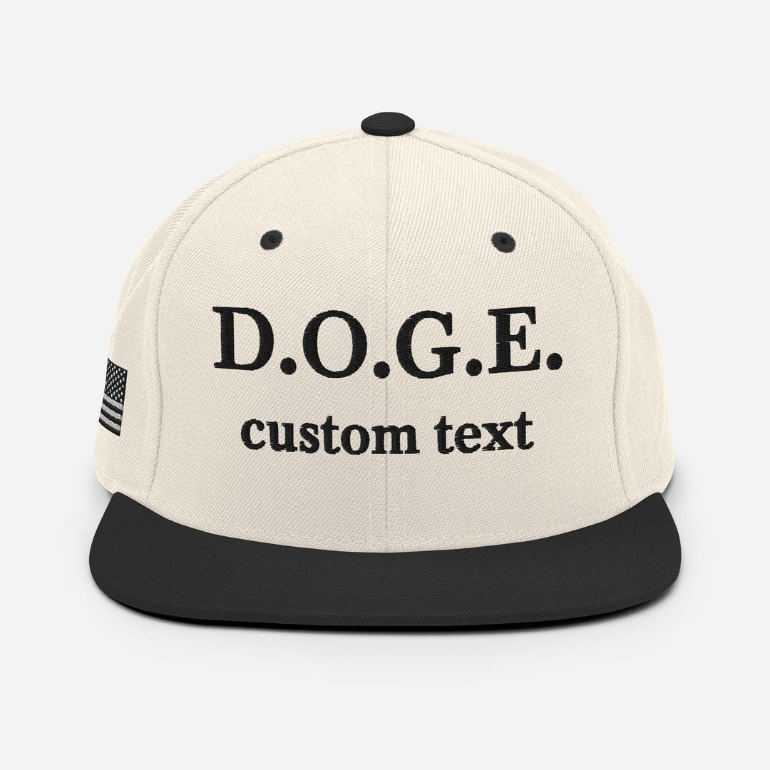 Custom DOGE Hat Elon Musk Inspired Personalized Funny Snapback Gift for ...