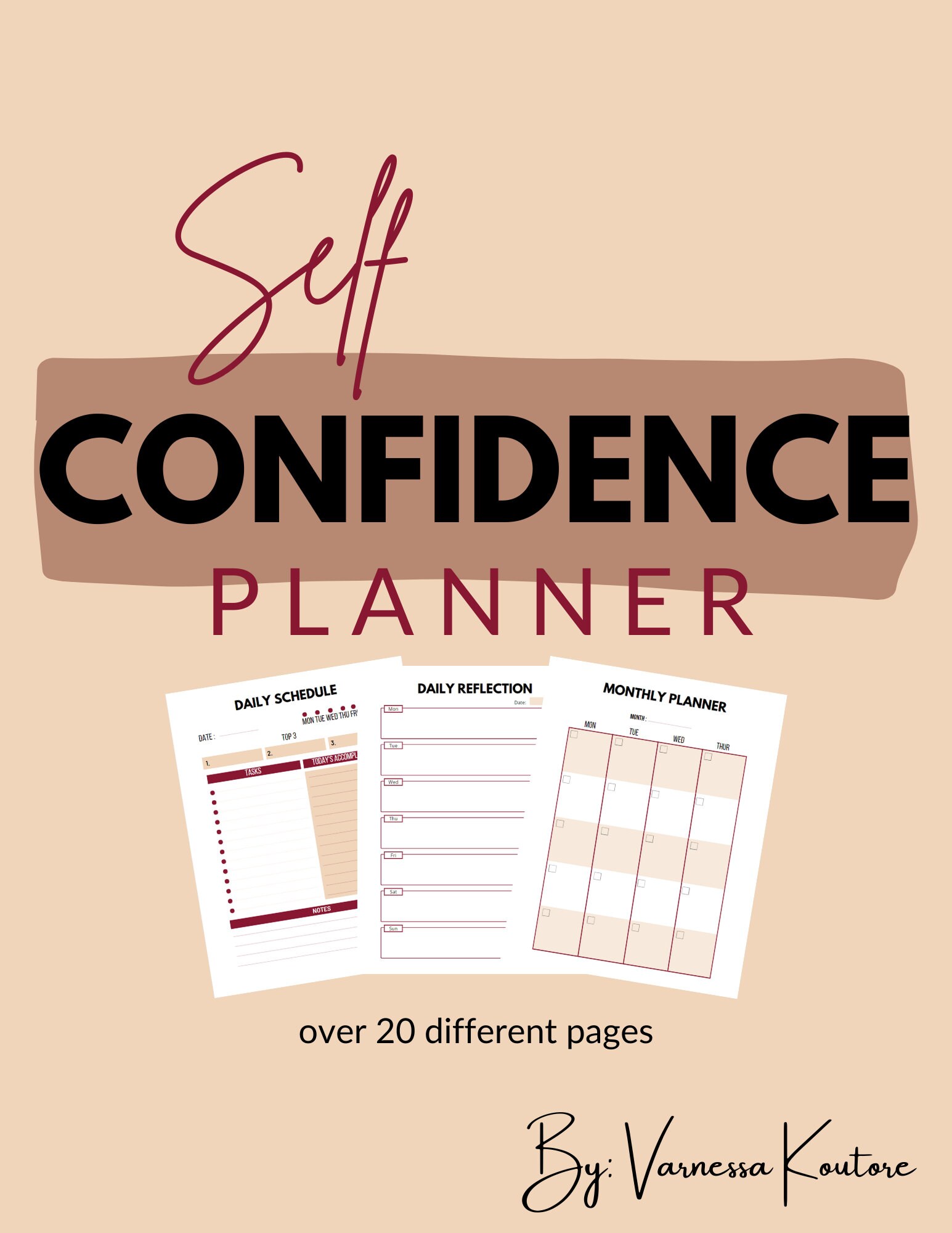 The Self-confidence Planner | Printable PDF | Empowerment and Growth - Etsy