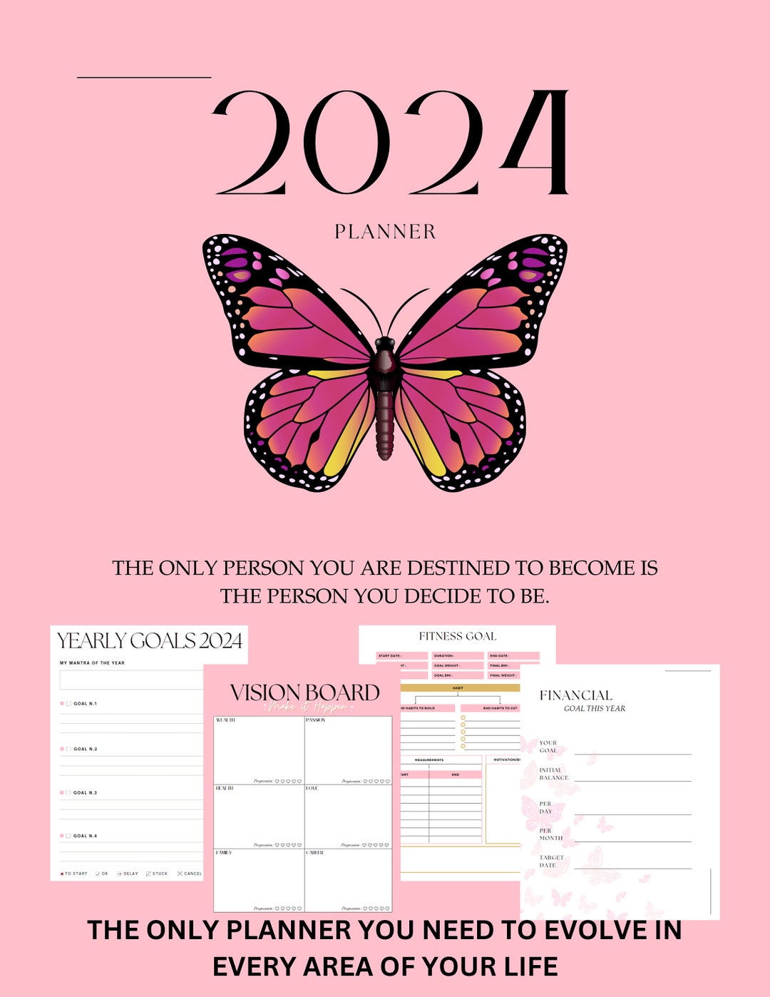 The 2024 Evolution Planner Digital Printable PDF Personal Growth ...