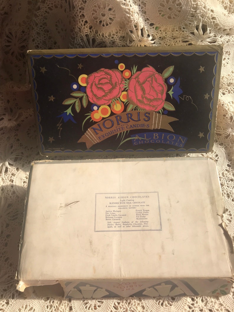 Antique Candy Box norris Exquisite Candies Atlanta Albion - Etsy