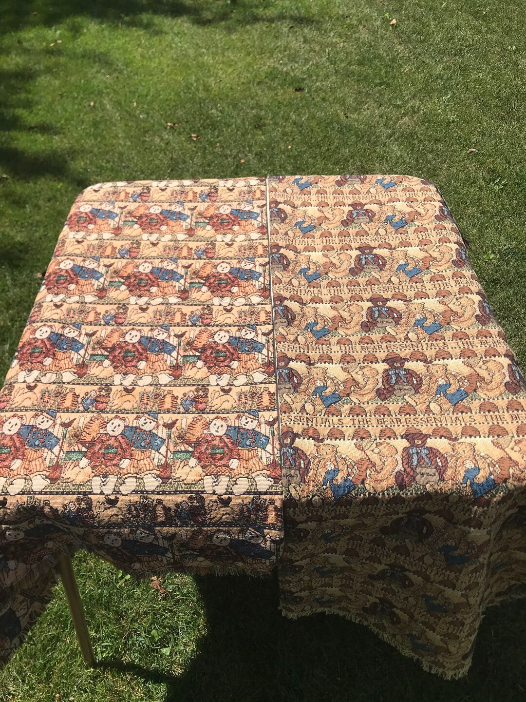 Tapestry Style Tablecloths Teddy Bears or Raggedy Ann and Andy - Etsy