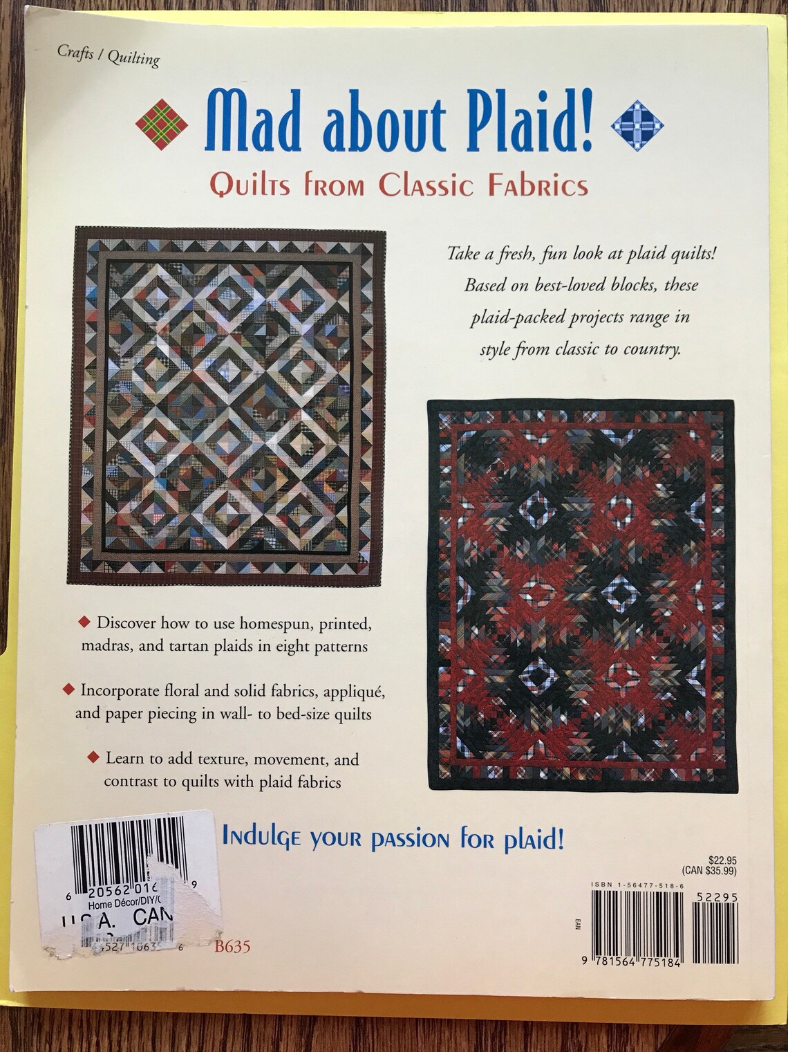 Mad About Plaid Quilts From Classic Fabrics by Debbie Bacon | Etsy
