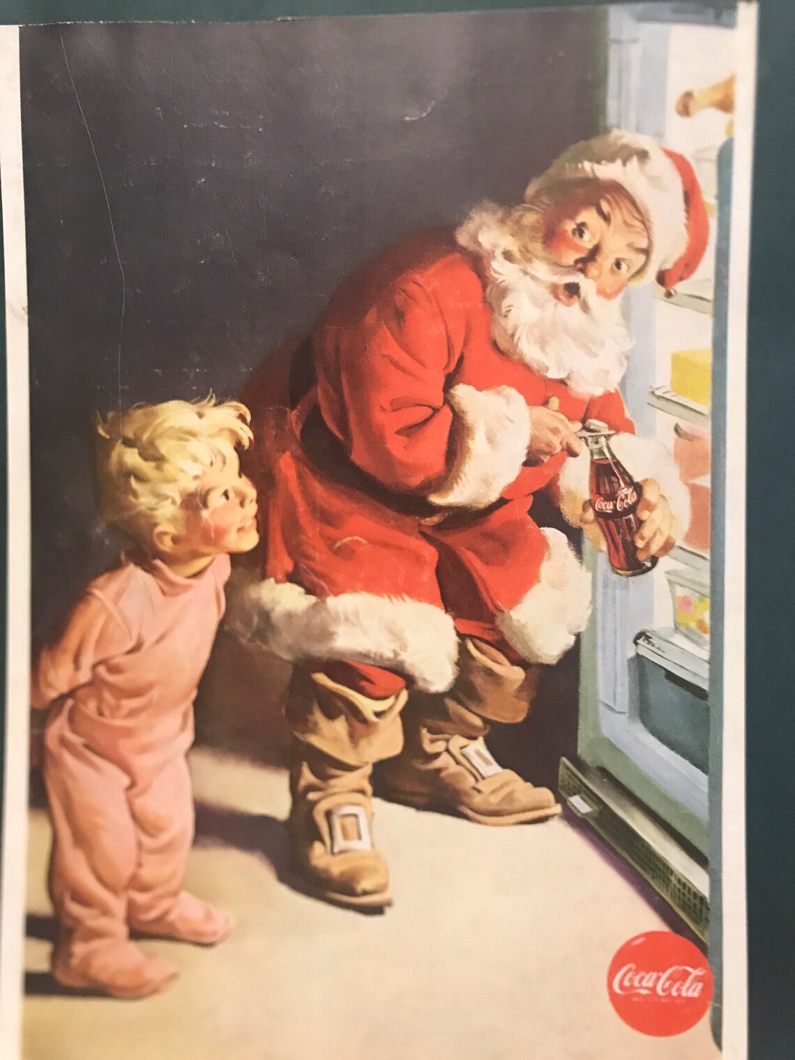 Vintage Coca-cola Ad Santa Claus Christmas 1959 Coke | Etsy