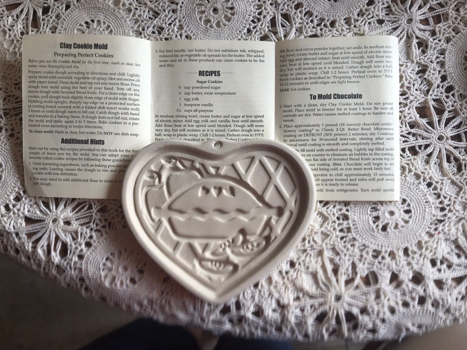 Pampered Chef welcome Home Heart Apple Pie Clay Mold Family - Etsy