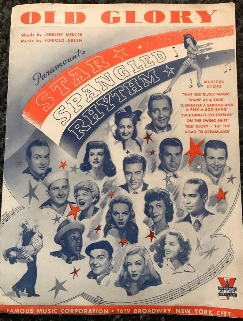 Vintage Sheet Music Patriotic Songs 1942 Red Hot and Blue - Etsy