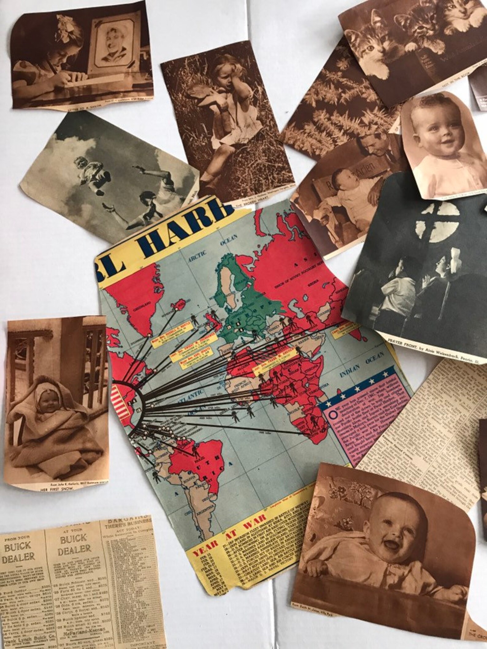 Vintage Newspaper Clippings 1940's Cuttings Chicago Tribune Children ...