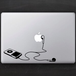 IPOD AND HEADPHONES MacBook Decal Sticker Fits All MacBook Models - Etsy