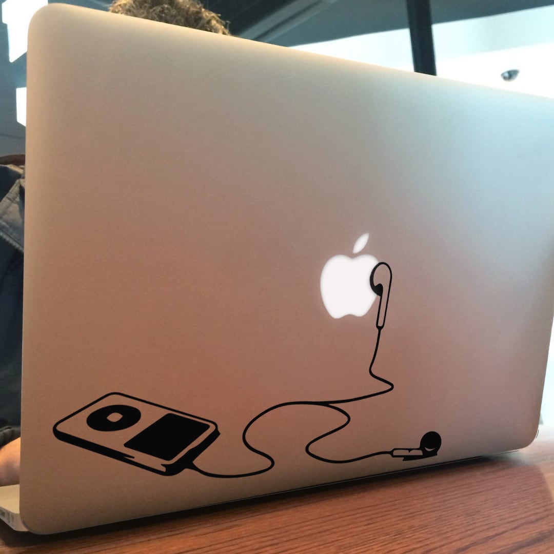 IPOD AND HEADPHONES MacBook Decal Sticker Fits All MacBook Models - Etsy