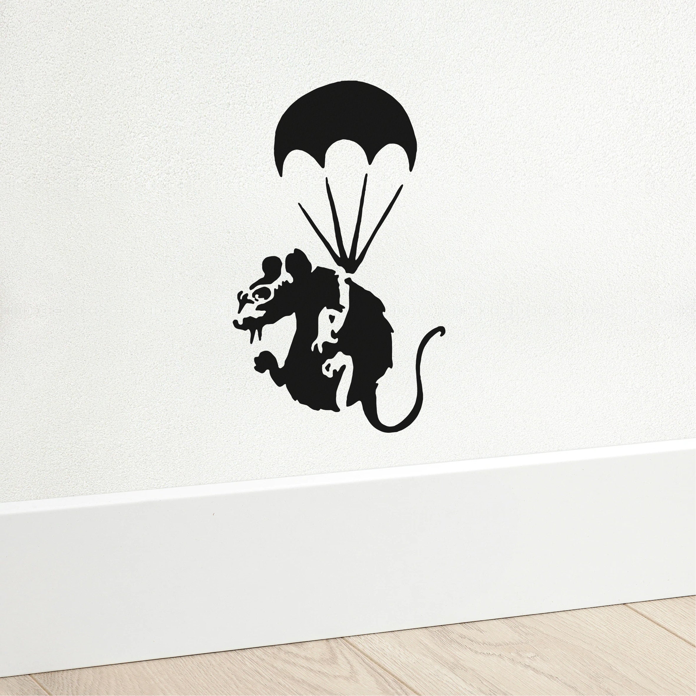 BANKSY PARACHUTE RAT Removable Vinyl Wall Decal Stickers Home - Etsy