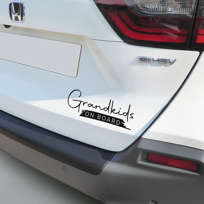 GRANDKIDS ON BOARD | Grandparents Car Window Bumper Vinyl Decal Sticker ...