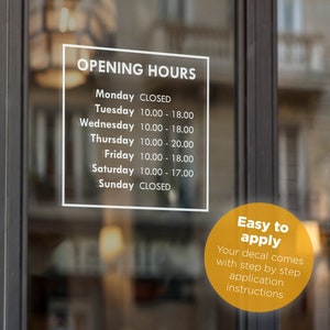 OPENING HOURS | Square Design | Business Shop Owner Open Closed ...