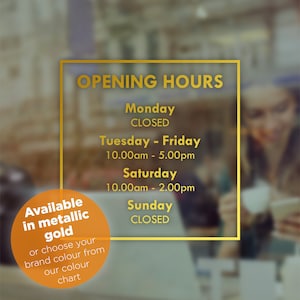 OPENING HOURS | Square Design | Business Shop Owner Open Closed ...