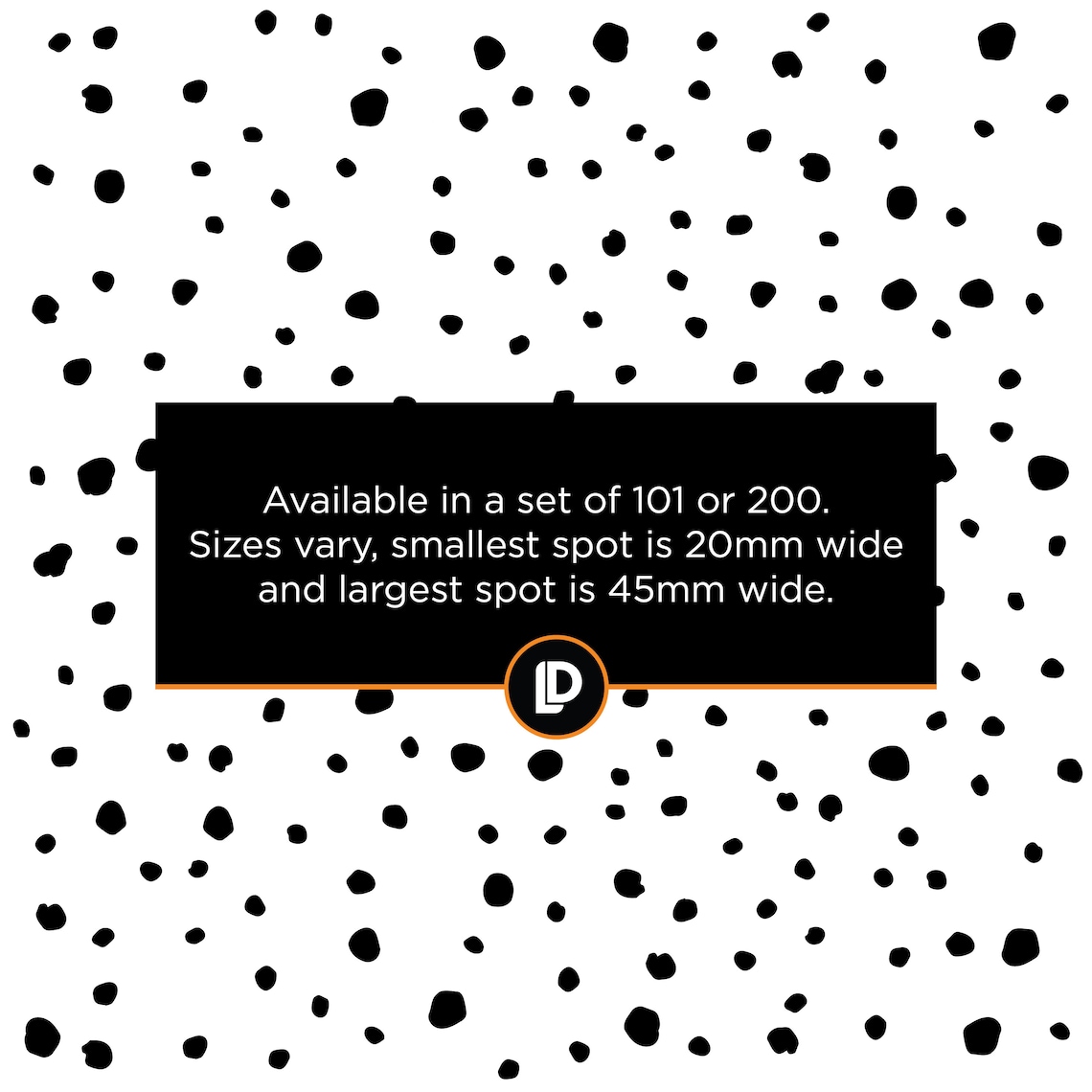 101 DALMATIAN SPOTS Single Colour Spots Kids Wall Home Decor - Etsy UK