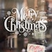 MERRY CHRISTMAS Lettering - Festive Window Door Display Vinyl Decal ...