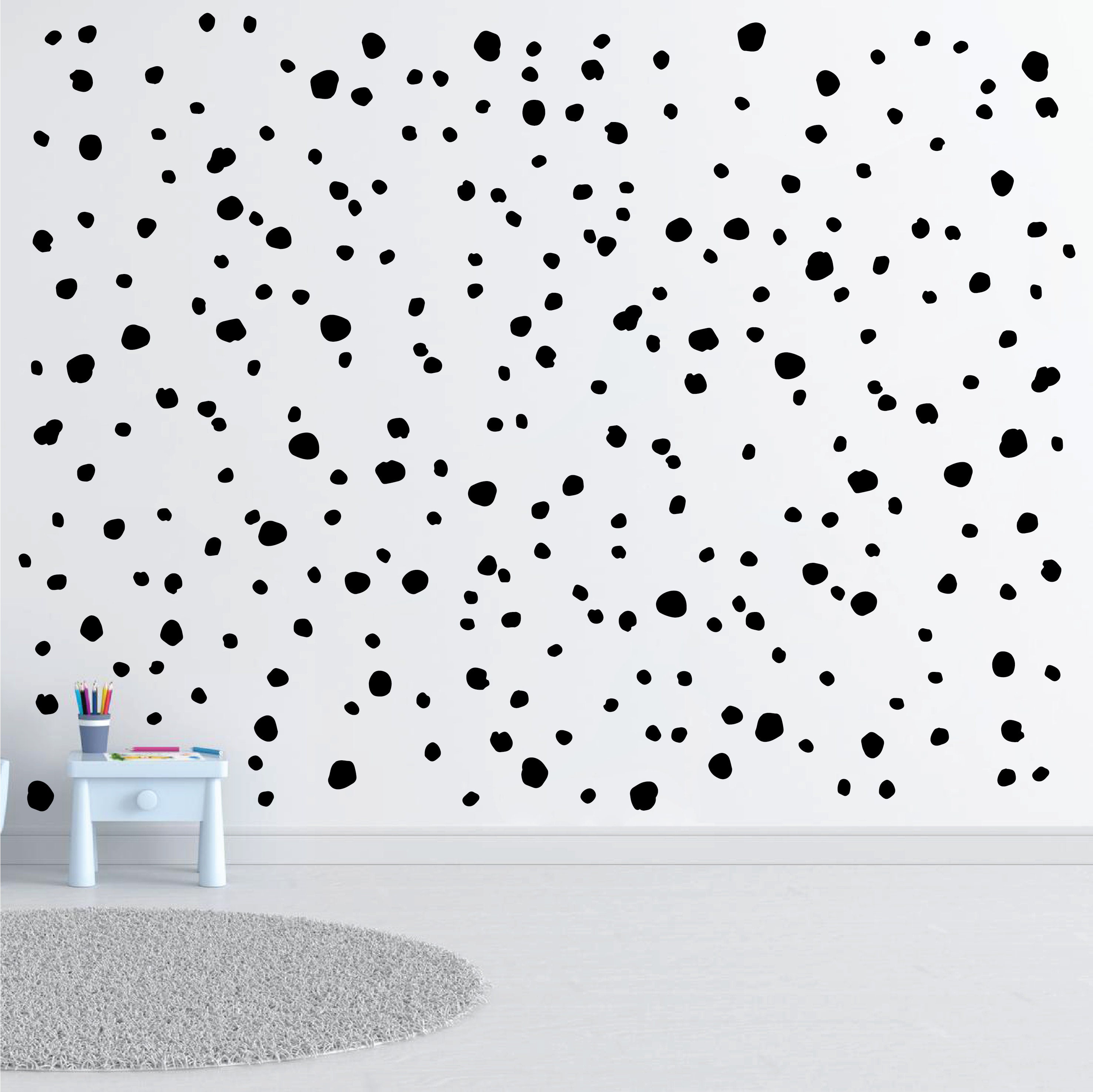 101 DALMATIAN SPOTS | Single Colour Spots | Suitable for Kids Wall ...