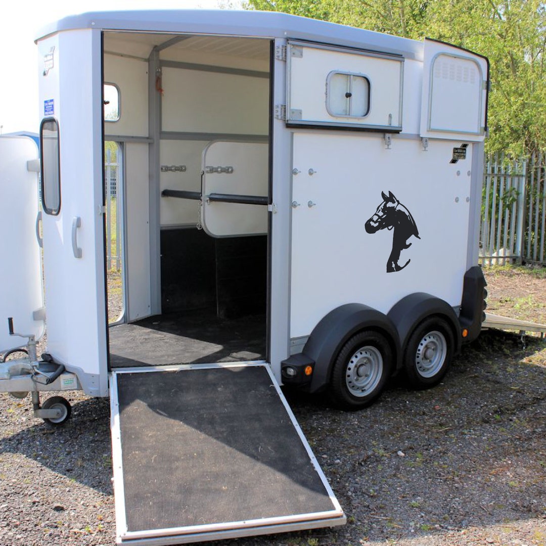 HORSES HEAD HORSEBOX Pony Trailer Equestrian Vinyl Decal Sticker - Etsy UK