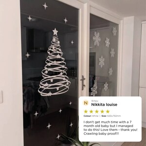 SWIRLY CHRISTMAS TREE | Festive Decorative Window Wall Vinyl Decal ...