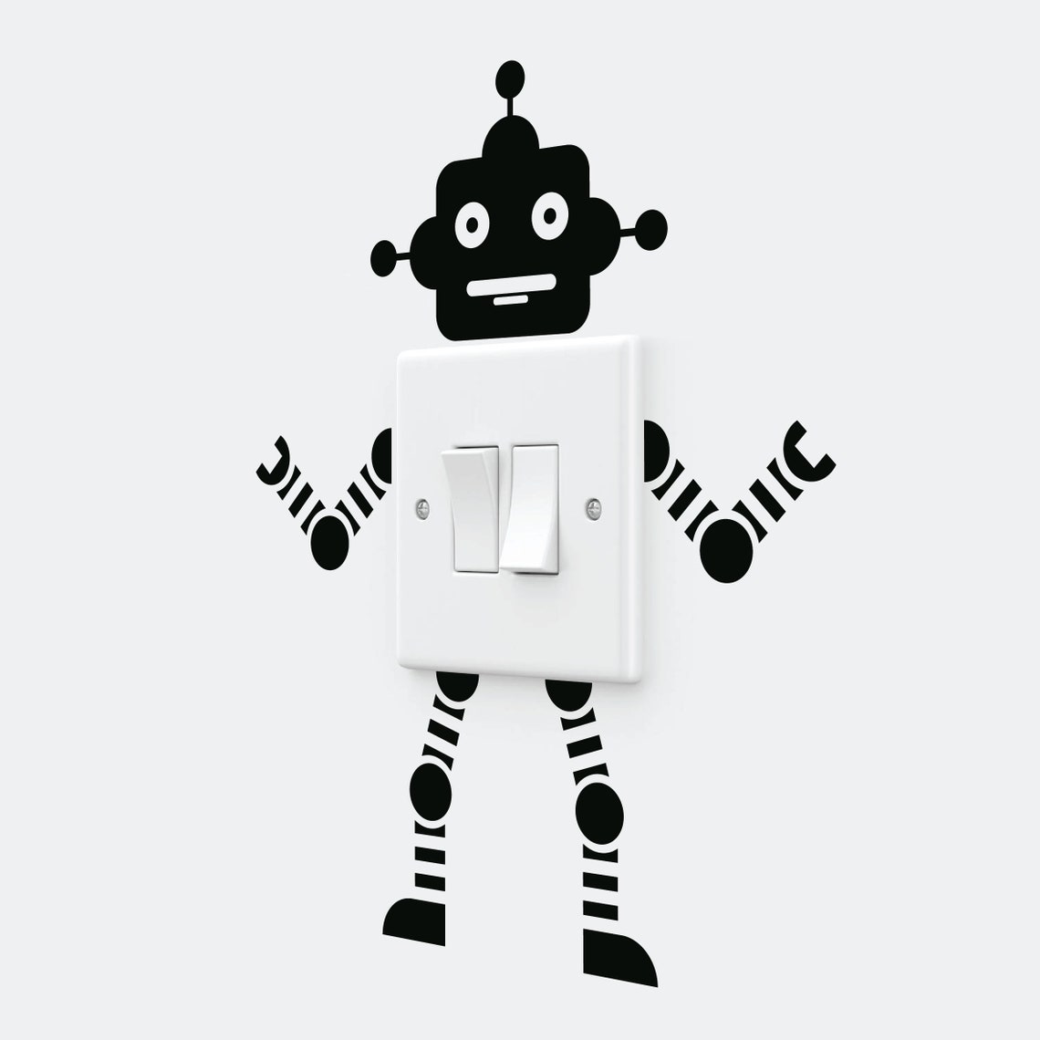 ROBOT LIGHT SWITCH Removable Vinyl Wall Decal Stickers Home | Etsy