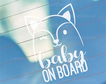BABY ON BOARD Character 4 Car Window Bumper Vinyl Decal | Etsy
