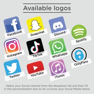 SOCIAL MEDIA TAG | Full Colour Logo | Car Window Bumper Vinyl Decal ...
