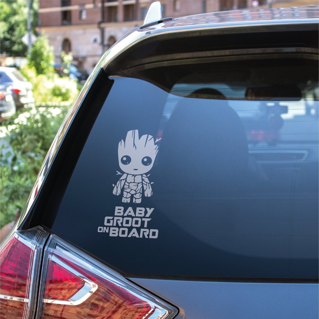 BABY GROOT on BOARD | Car Window Bumper Vinyl Decal Sticker | Baby ...