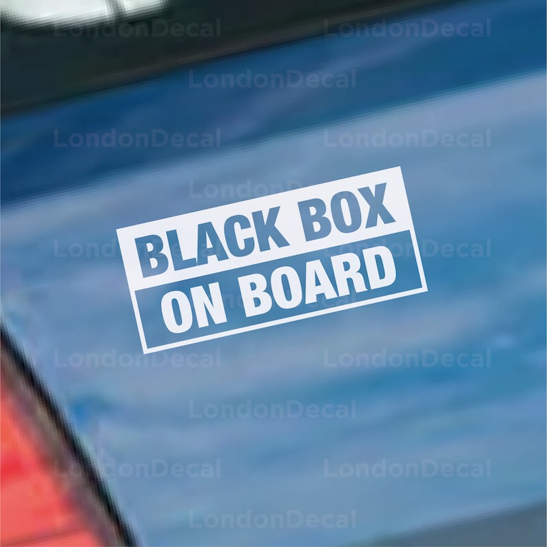 BLACK BOX on BOARD | Car Window Bumper Vinyl Decal Sticker | Available ...