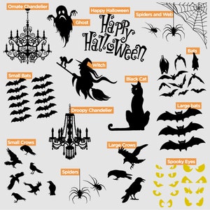 SPOOKY BLACK CAT | Halloween Decoration | Front Door, Window or Wall ...
