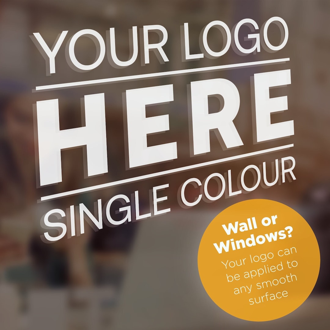 Custom Business Logo Decal | Personalised Vinyl Sticker | Choose Colour ...