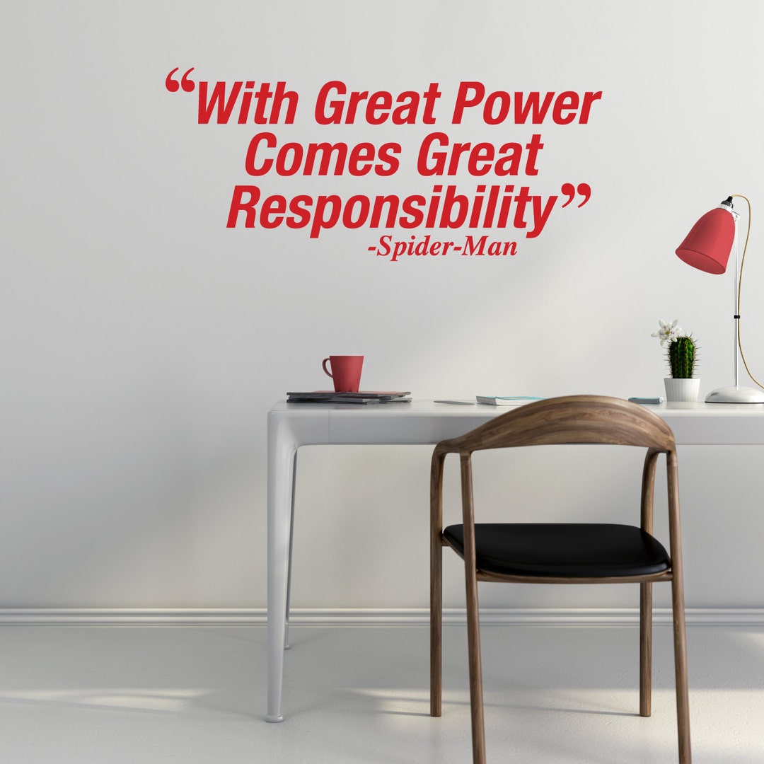 WITH GREAT POWER Comes Great Responsibility | Inspirational Movie Quote ...