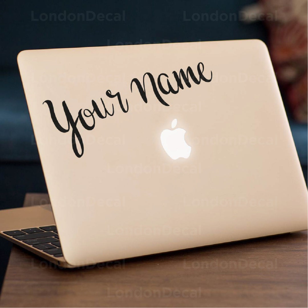 YOUR NAME** Personalised Custom Apple MacBook Decal Sticker Fits All ...
