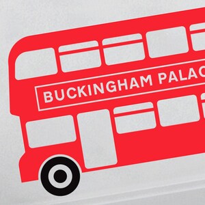 London Red Bus | **CUSTOM LOCATION ADDED** | Personalised Removable ...
