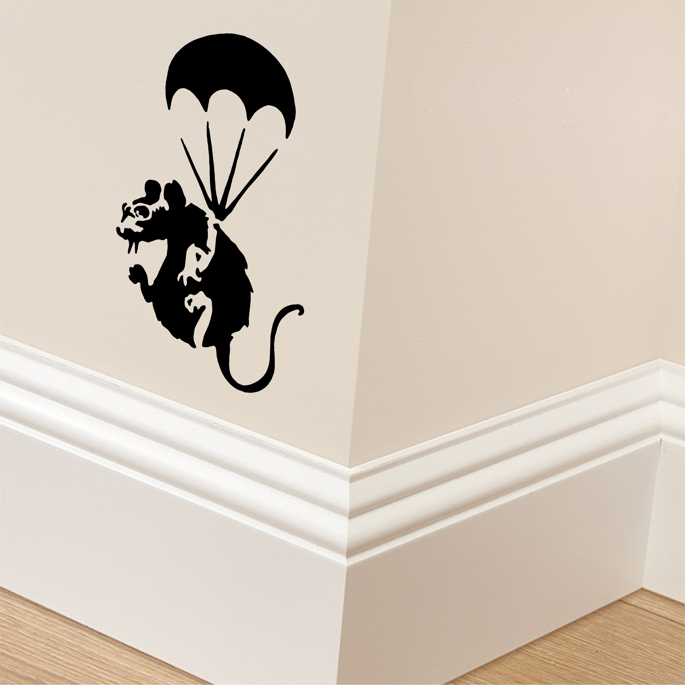 BANKSY PARACHUTE RAT Removable Vinyl Wall Decal Stickers Home - Etsy
