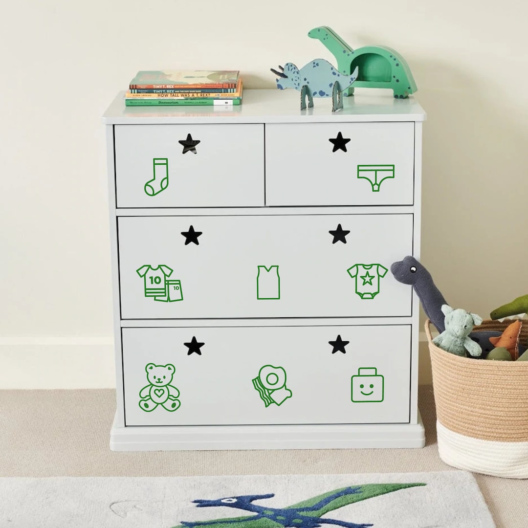 Child's Bedroom Icons | Decals for Home Storage Organisation | Vinyl ...