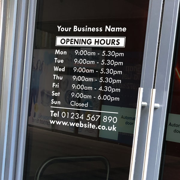 Opening Times Sign - Etsy UK
