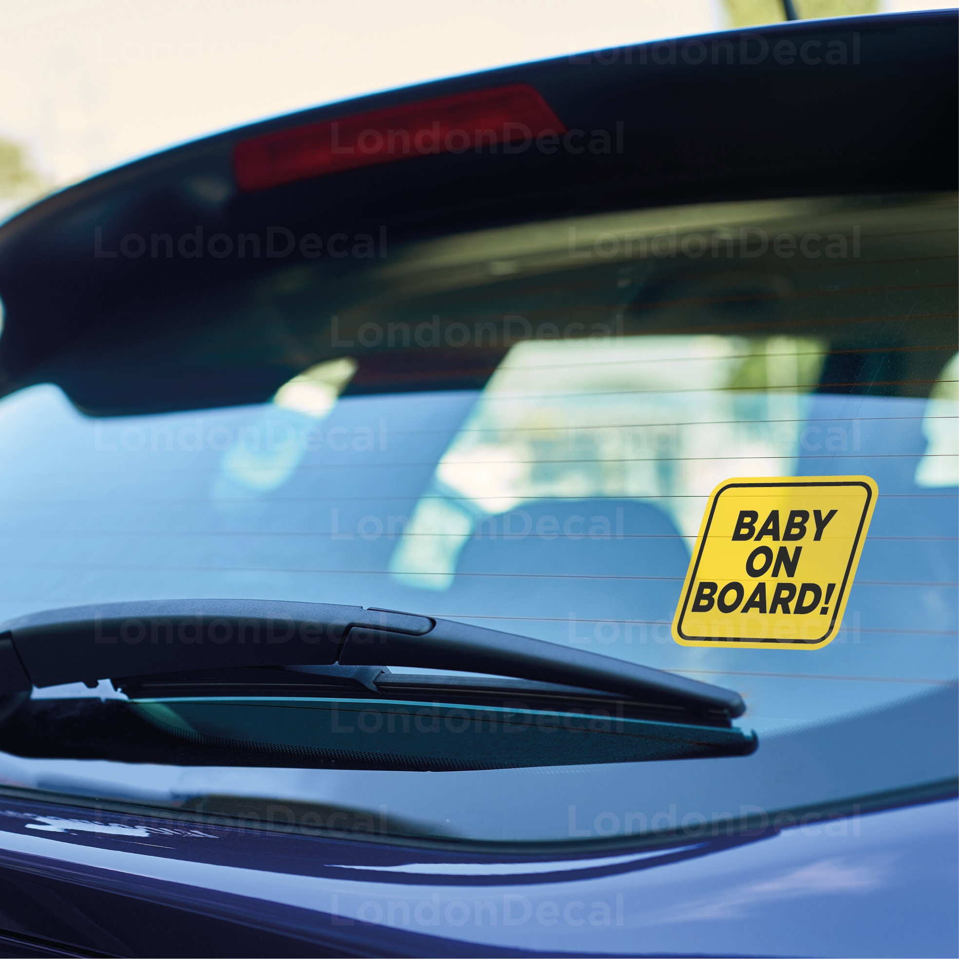 BABY ON BOARD | Square Design Car Window Bumper Vinyl Decal Sticker ...