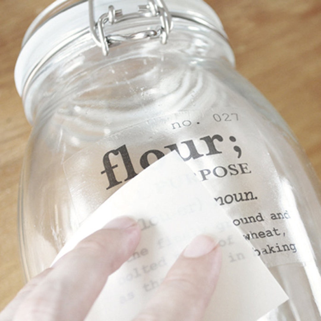 JAR LABELS - Kitchen Decals, Removable Vinyl Stickers Labels Cupboard ...