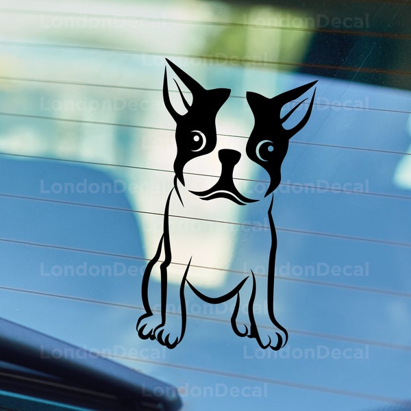 Boston Terrier Window Decal - Etsy