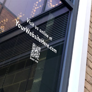 VISIT US ONLINE Website and Qr_code | Business Cafe Hairdresser Shop ...