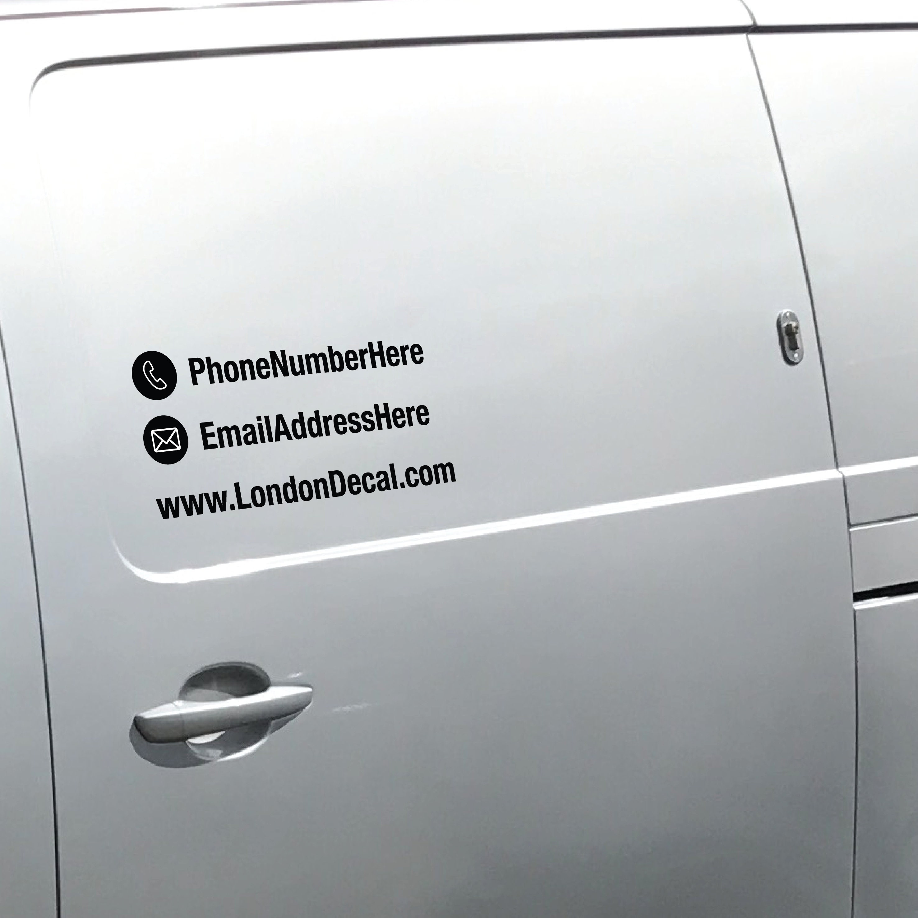 TELEPHONE, EMAIL & WEBSITE Vehicle Tags - Work Van Vinyl Decal Sticker ...