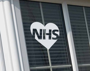 WE LOVE the NHS Heart car Van Bumper Window House Vinyl Decal - Etsy