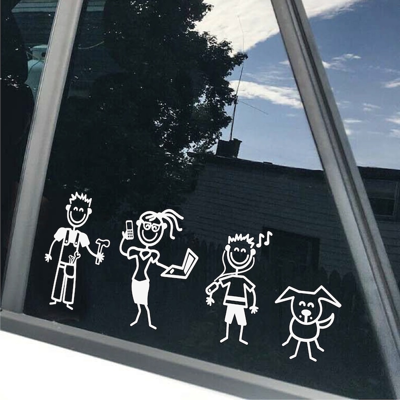 MY CAR STICK_FAMILY Car Window Bumper Vinyl Decal Sticker | Etsy