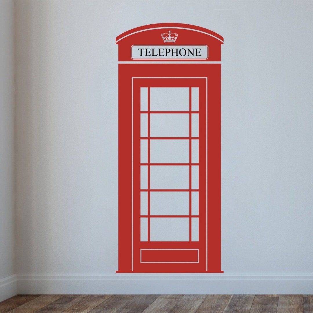LONDON PHONE BOX | Iconic Wall Decal | Removable Vinyl Decal Sticker - Etsy