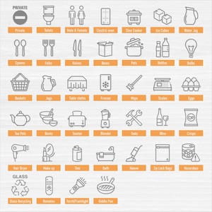 Kitchen Utensil Icon | Decals for Home Organisation | Vinyl Stickers ...