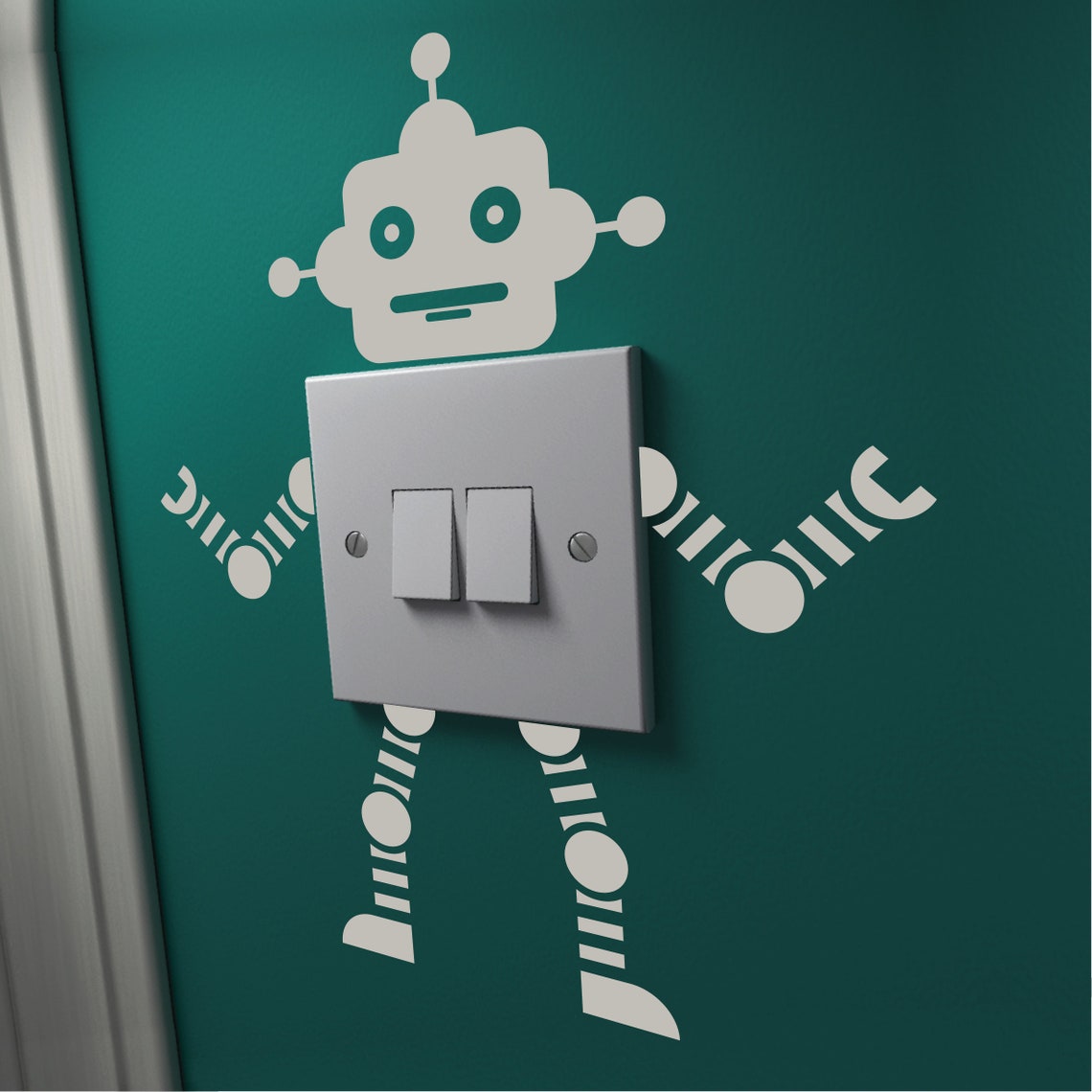 ROBOT LIGHT SWITCH Removable Vinyl Wall Decal Stickers Home | Etsy