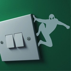 SPIDER MAN LIGHT Switch Removable Vinyl Wall Decal Stickers Home Decor ...