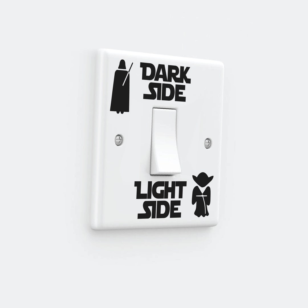 DARK LIGHT SIDE | Light Switch Design | Removable Vinyl Wall Decal ...