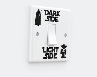 Light Side Dark Side Light Switch Vinyl Decal Sticker - Etsy