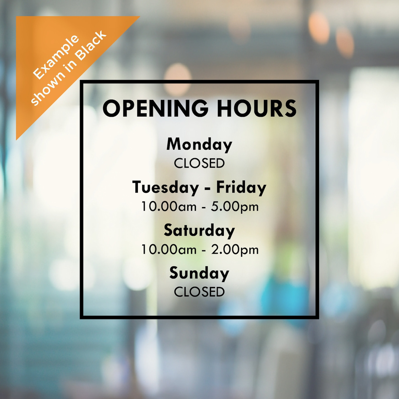 OPENING HOURS | Square Design | Business Shop Owner Open Closed ...