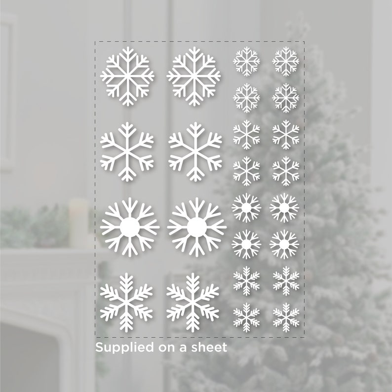 Christmas Snowflakes Sticker Pack | Set of 24 Snowflakes | Festive ...