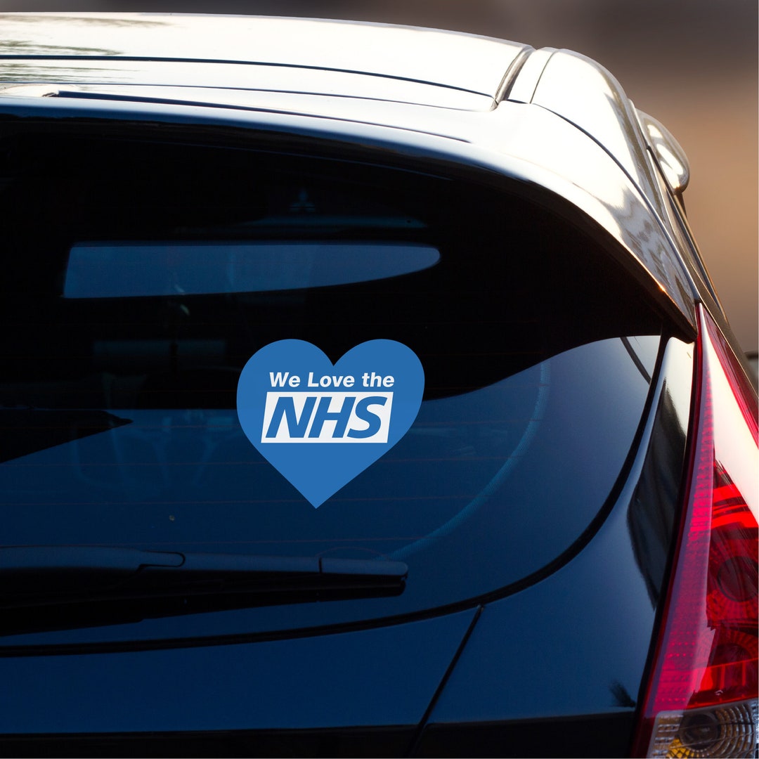 WE LOVE the NHS Heart -car Van Bumper Window House Vinyl Decal Sticker ...